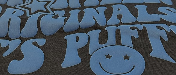 What are Puff Screen Printed Heat Transfers?