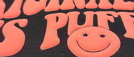 What are Puff Screen Printed Heat Transfers?