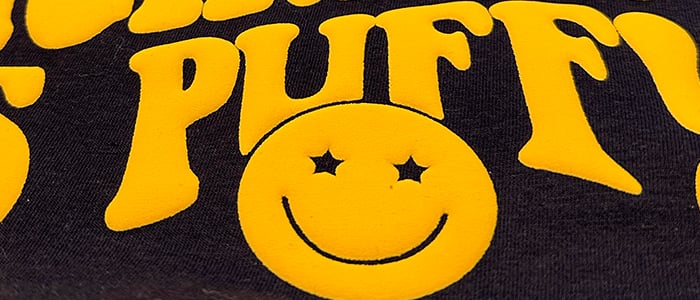 What are Puff Screen Printed Heat Transfers?
