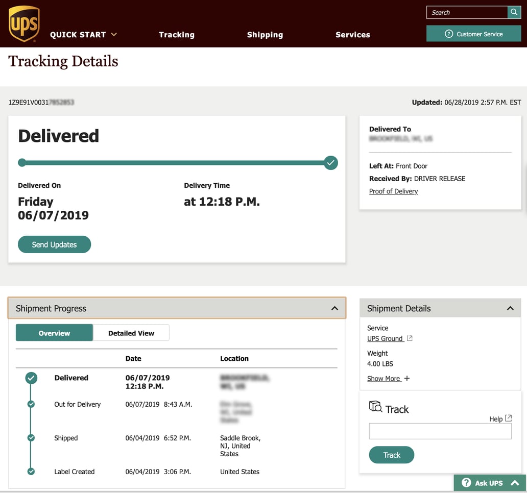 Where is My Tracking Number?